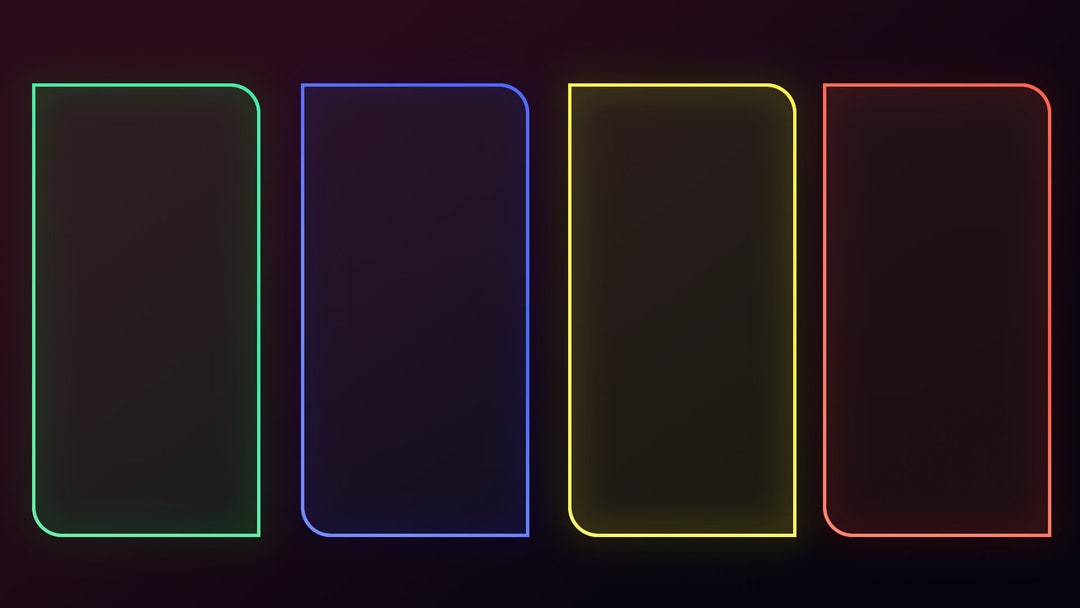 Pack 4 Borders | Chatbox | RGB | Gradient Fancy Chat - Box | 1000px X ...