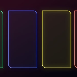 Pack 4 Borders | Chatbox | RGB | Gradient Fancy Chat - Box | 1000px X ...