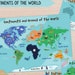 Continents Activity & Flashcards, Geography for Kids, Hands-on Learning ...