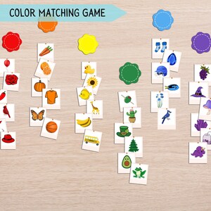 Printable Color Sorting Kid Activity, Cognitive Development Learning ...