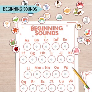 Beginning Sounds, Printable Alphabet Game, Printable Preschool ...