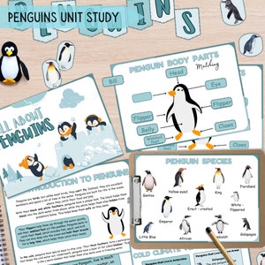 Penguins Unit Study, Winter Homeschool, Learning Materials, Nature ...