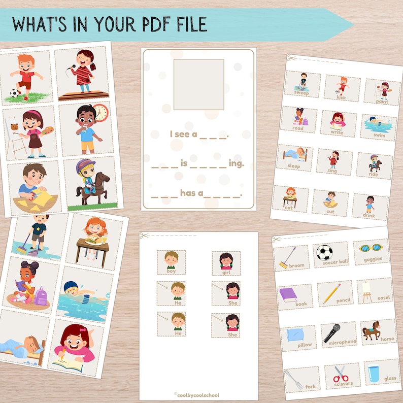 Sentence Building, Kid Activity Page, Homeschool Interactive Parts of ...