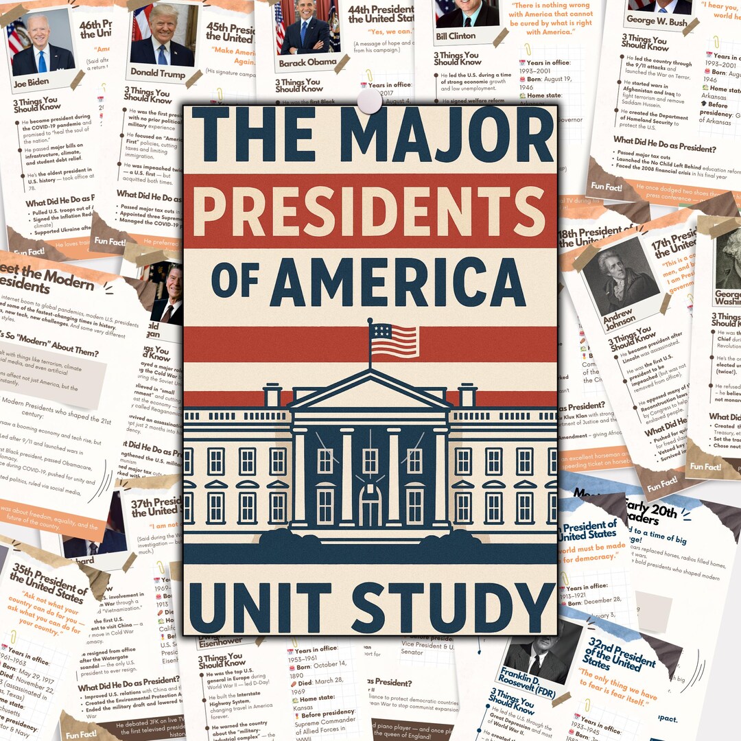 US Presidents Unit Study for Kids | Founding Fathers, Early Leaders and ...