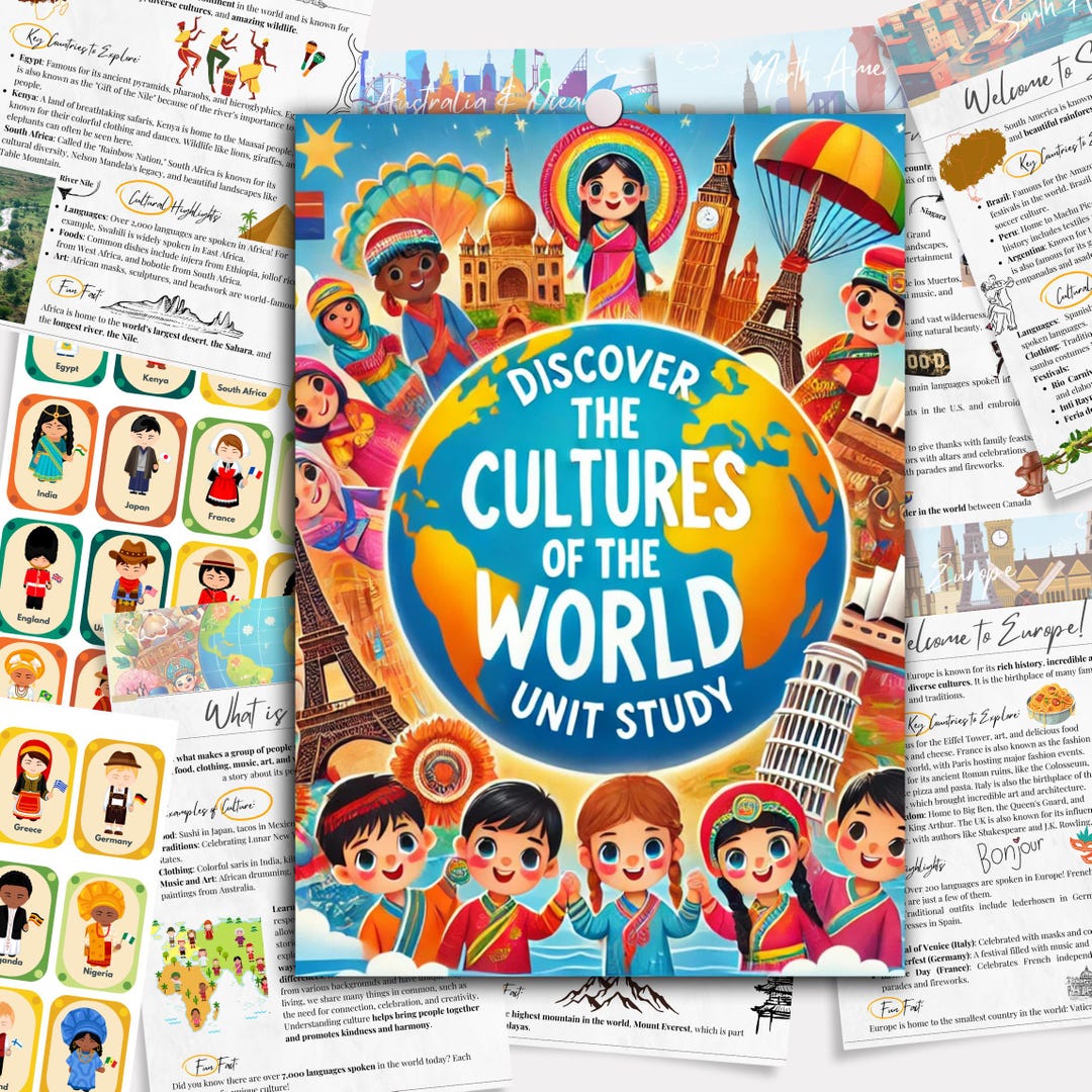 World Cultures Unit Study for Kids | Explore Continents, Traditions and ...