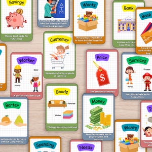 Kids Financial Education Bundle: Flashcards, Activities, Busy Pages ...