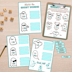 Ghost Letters Activity Lesson Kids, Phonics English Language, Silent ...