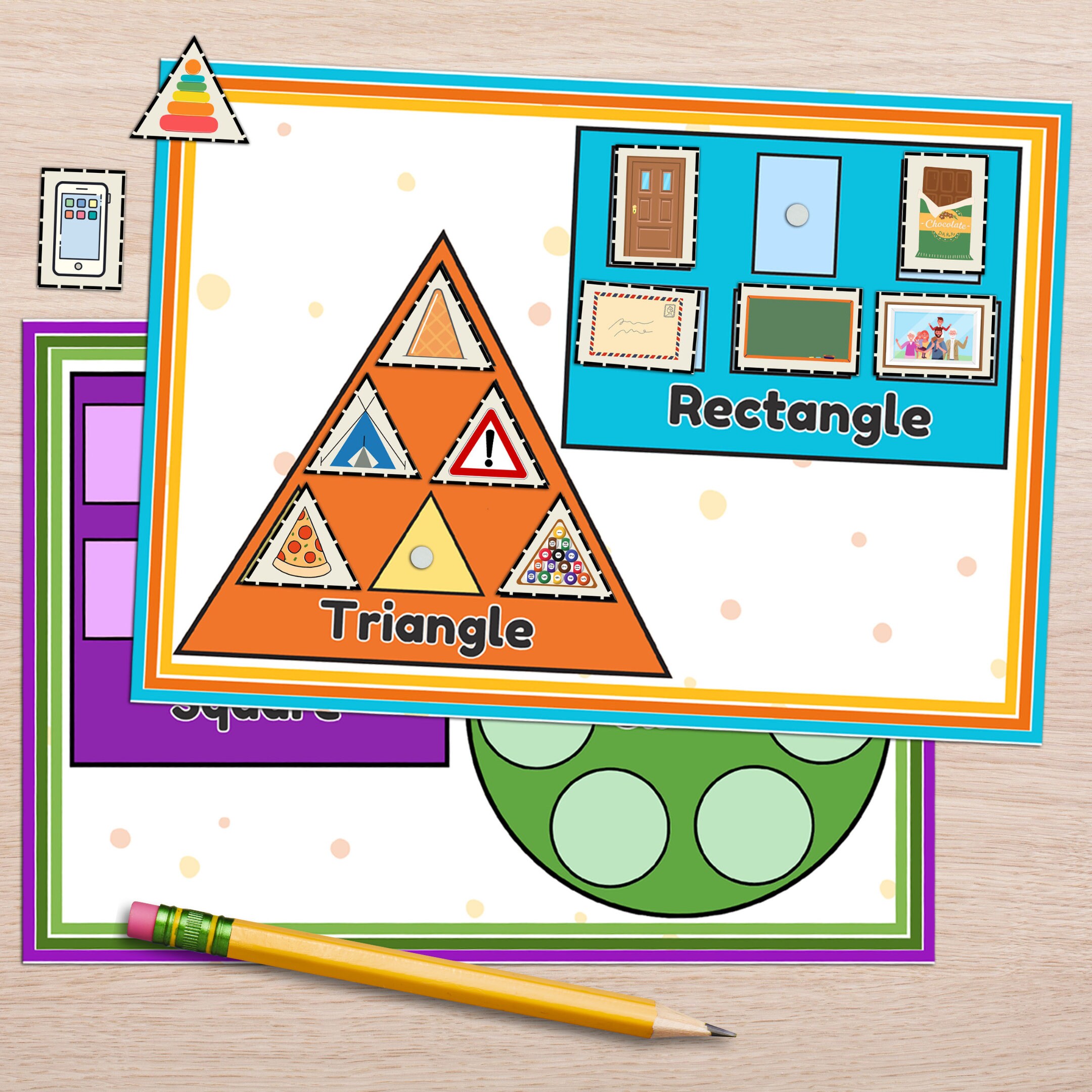 Shape Matching Activity & Flashcards for Kids/ Toddlers - Etsy