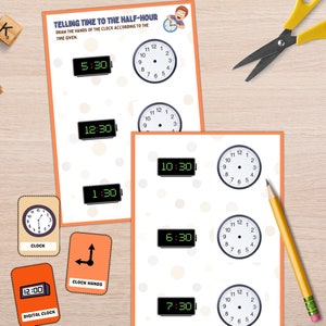 Learn to Tell Time Activity, Flashcards and Worksheets for Kids, Life ...