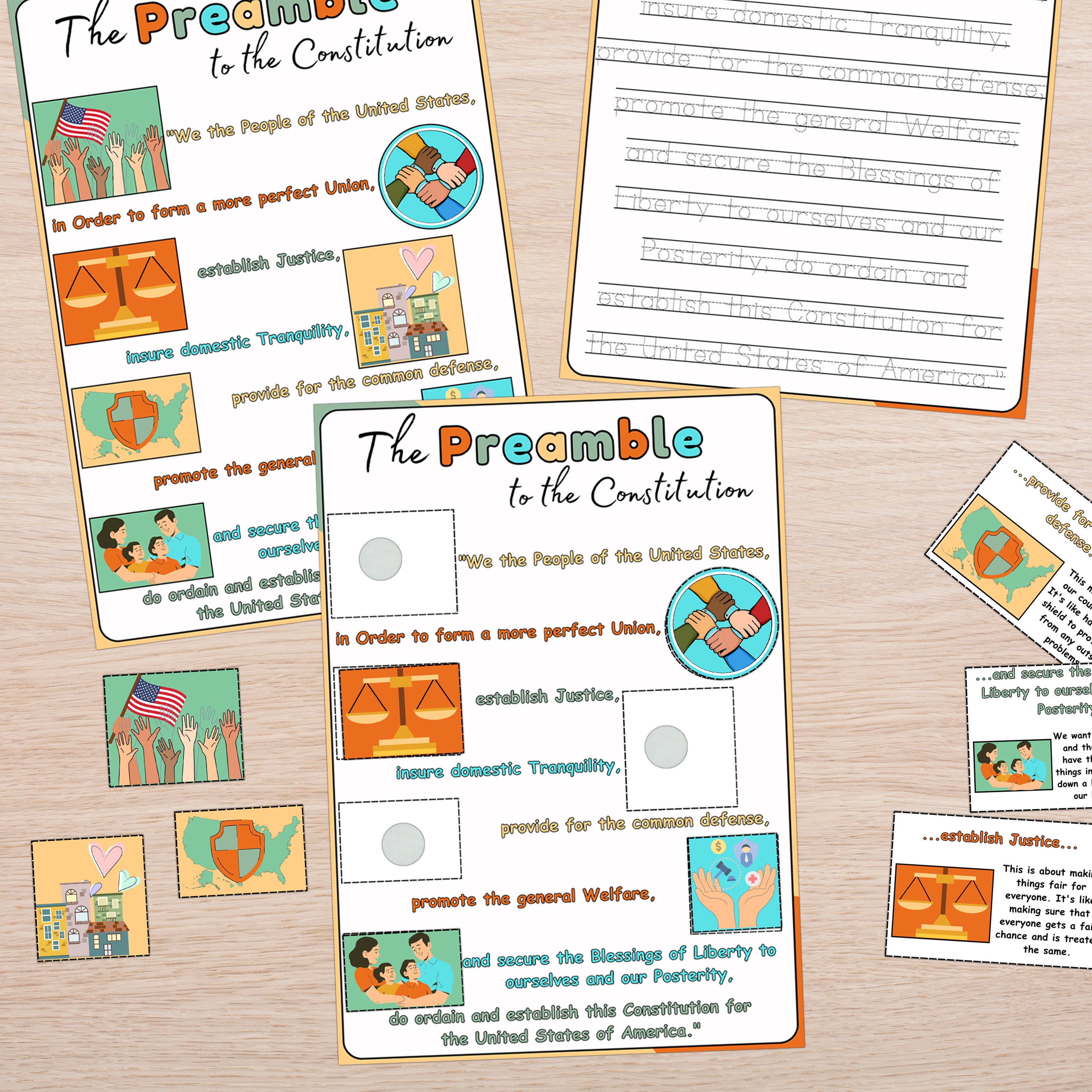 Constitution Kids Activity Lesson, We the People the Preamble to the ...