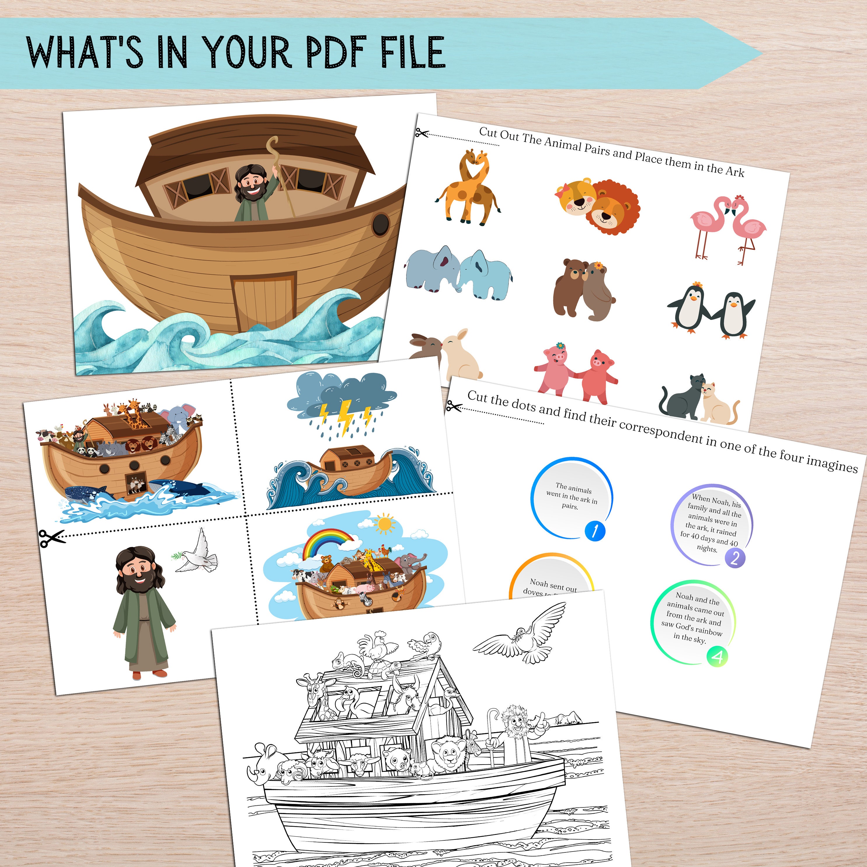 Noah's Ark Activity, Sunday School Activity, Homeschool, Bible Lesson ...