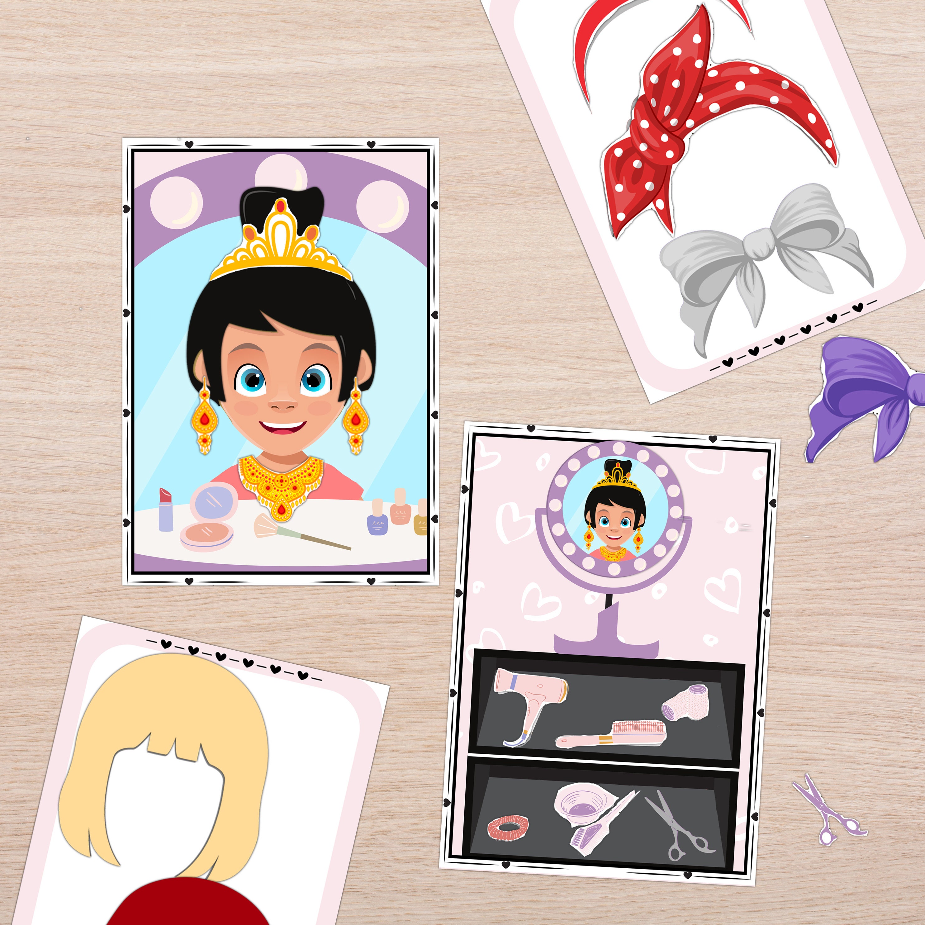 Girls Printable Activity, Beauty Salon Busy Book, Fashion Girl ...