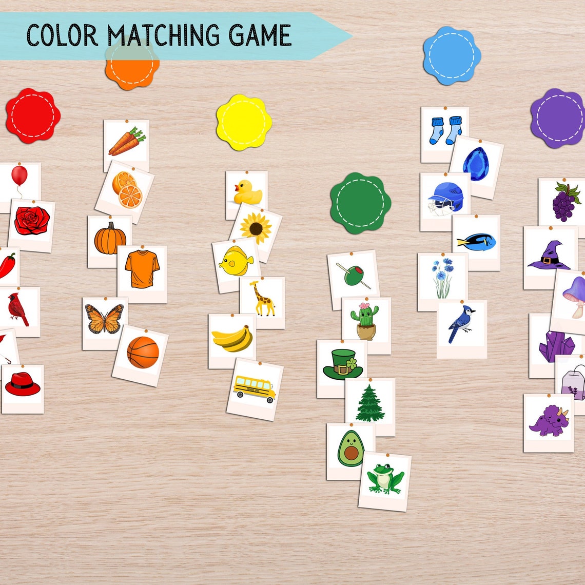 Printable Color Sorting Kid Activity, Cognitive Development Learning ...