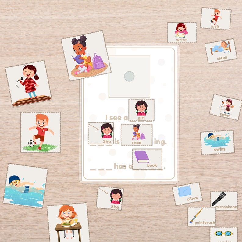 Sentence Building, Kid Activity Page, Homeschool Interactive Parts of ...