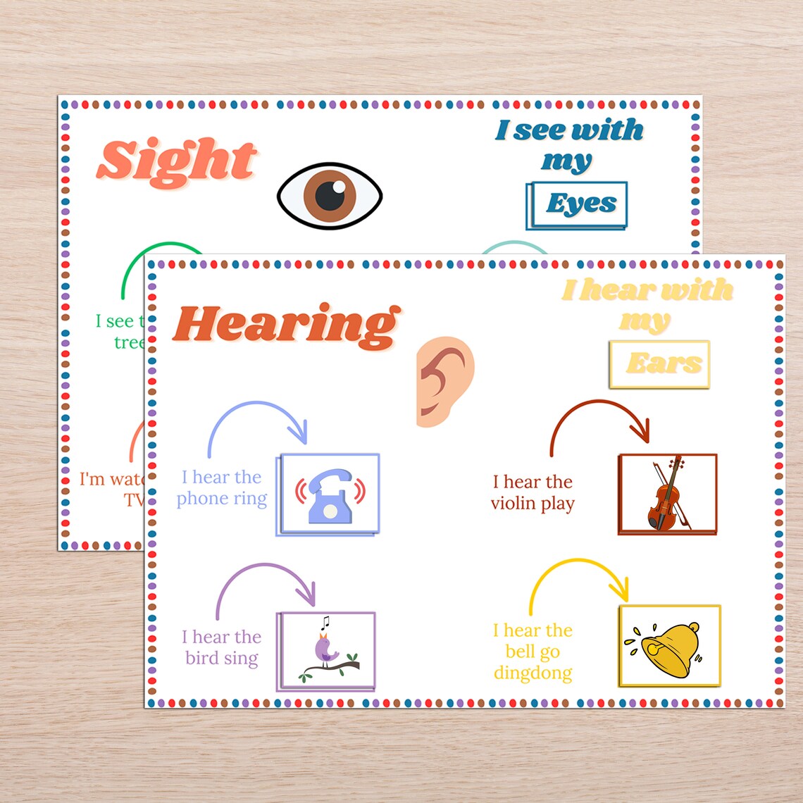 Five Senses Printable Learning, 5 Senses Sorting Activity, Preschool ...