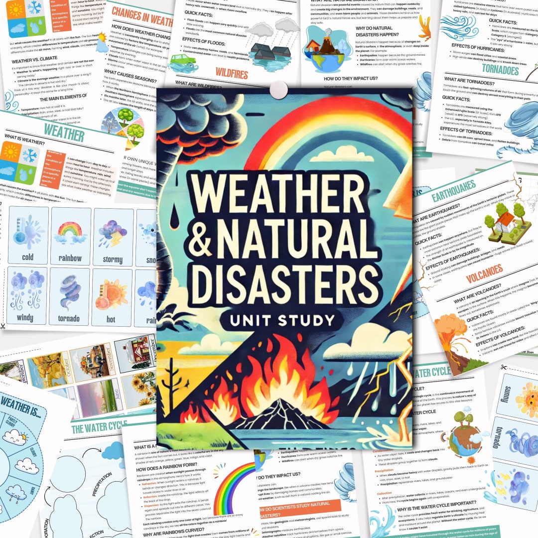 Weather Unit Study, Water Cycle, Weather Wheel Printable, Weather ...