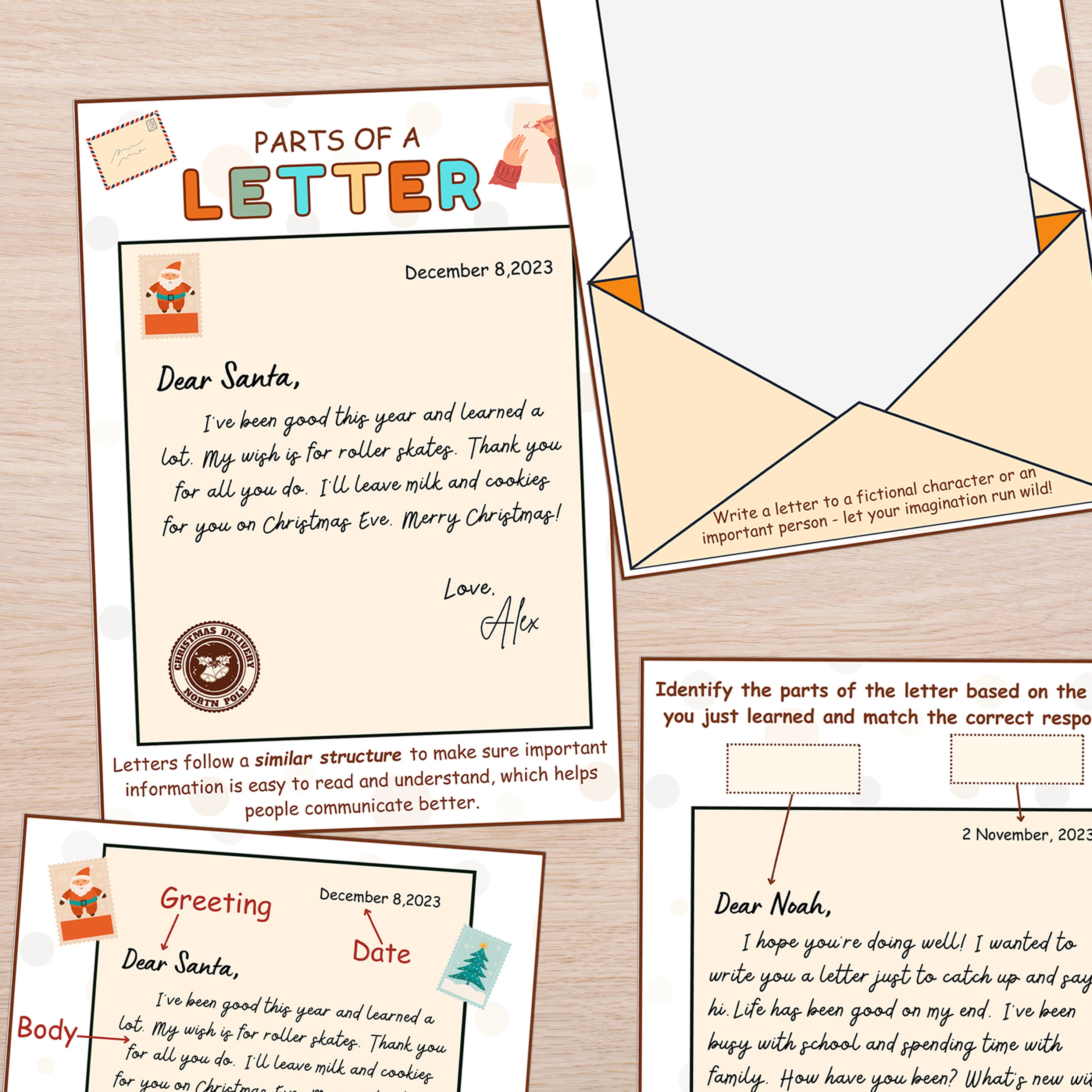 How to Write a Letter Kids Learning Kit, Activity Lesson, Life Skill ...