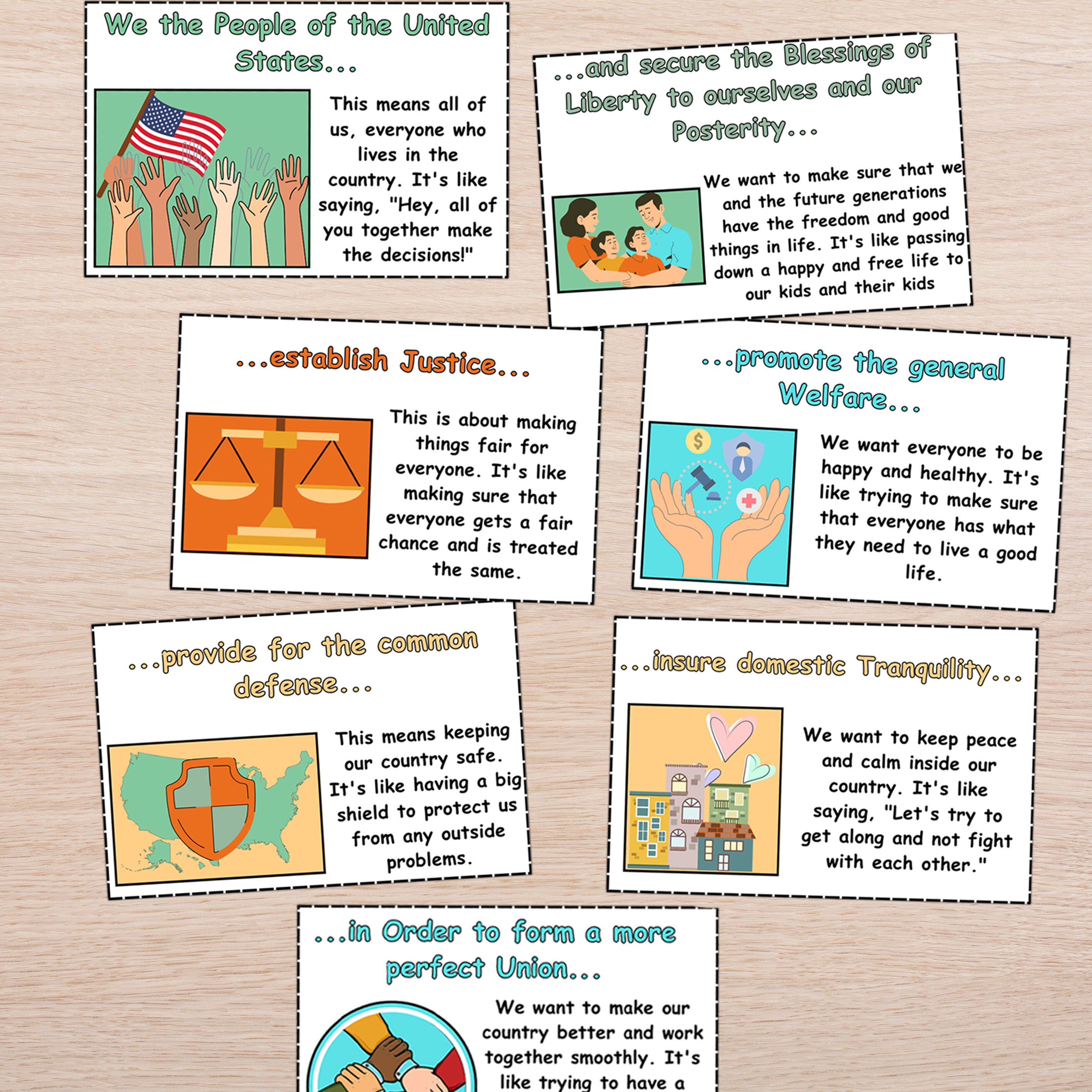 Constitution Preamble Kids Activity: Homeschool Civics Lesson (PDF ...