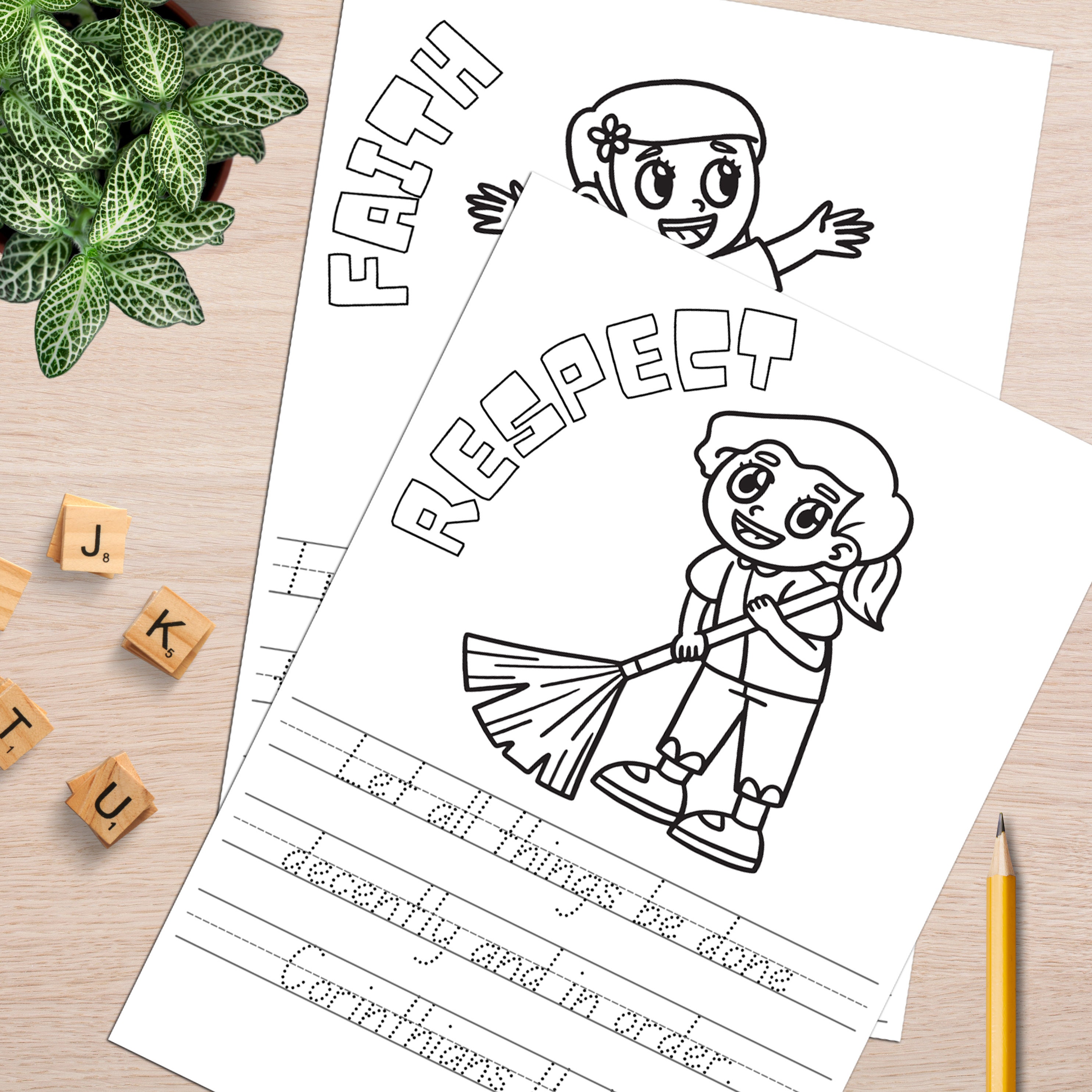 Bible Verse Tracing and Coloring Worksheets, Printable Kids Bible Verse ...