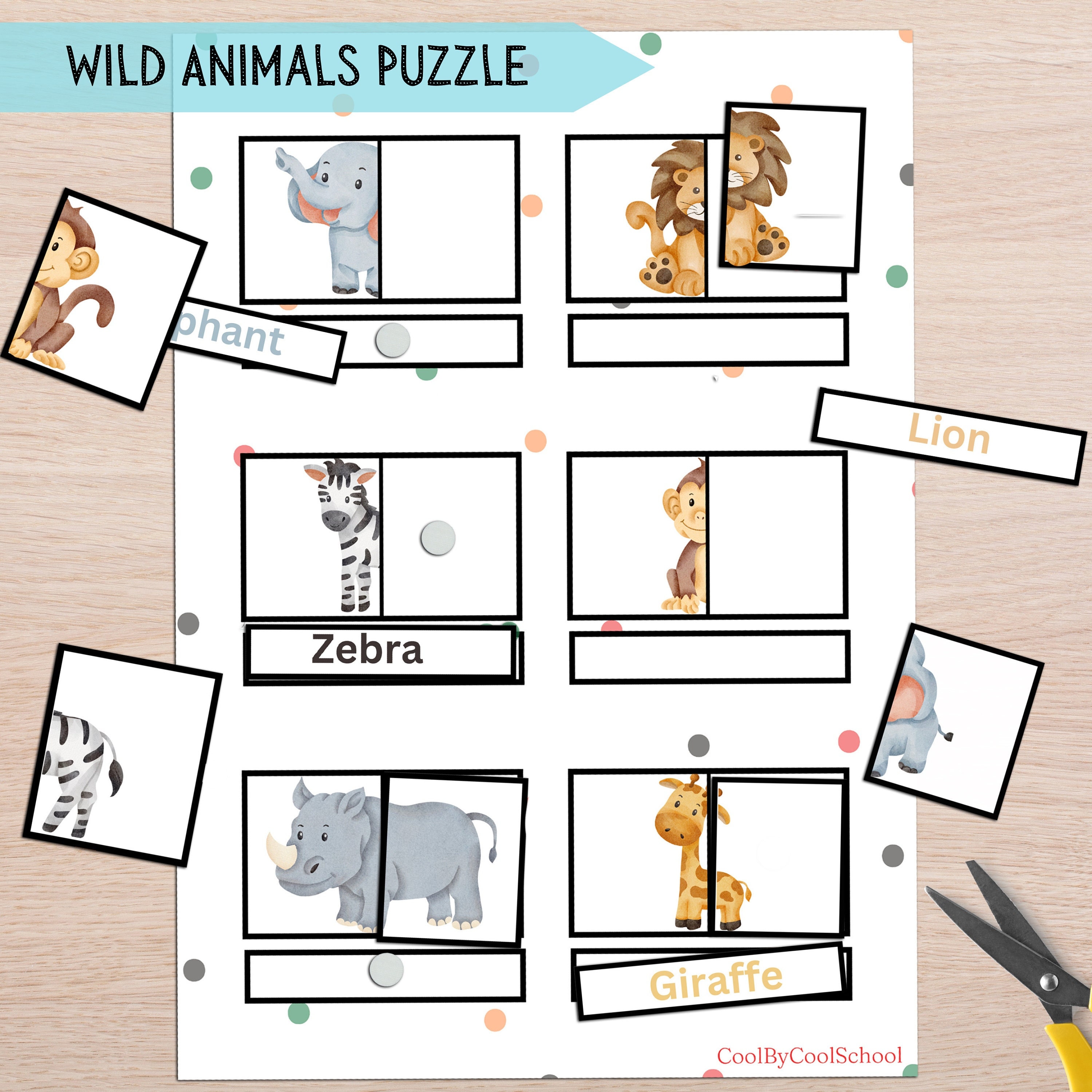 Wild Animals Worksheets Preschool