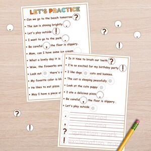 Punctuation Marks Activity Worksheets: Early Grammar, Montessori ...