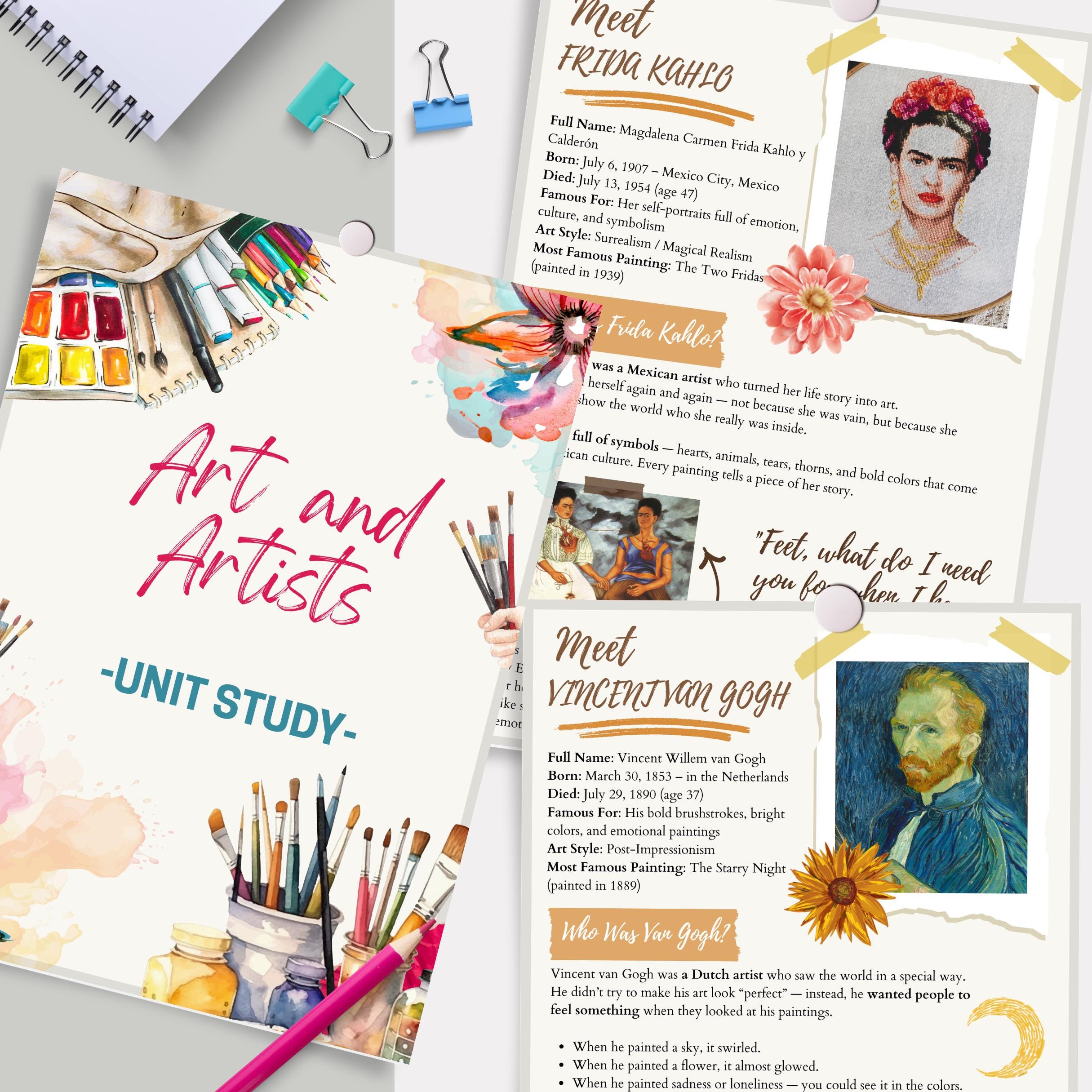 Kids Art History Activity | Introduction to Art Unit Study | Learn ...