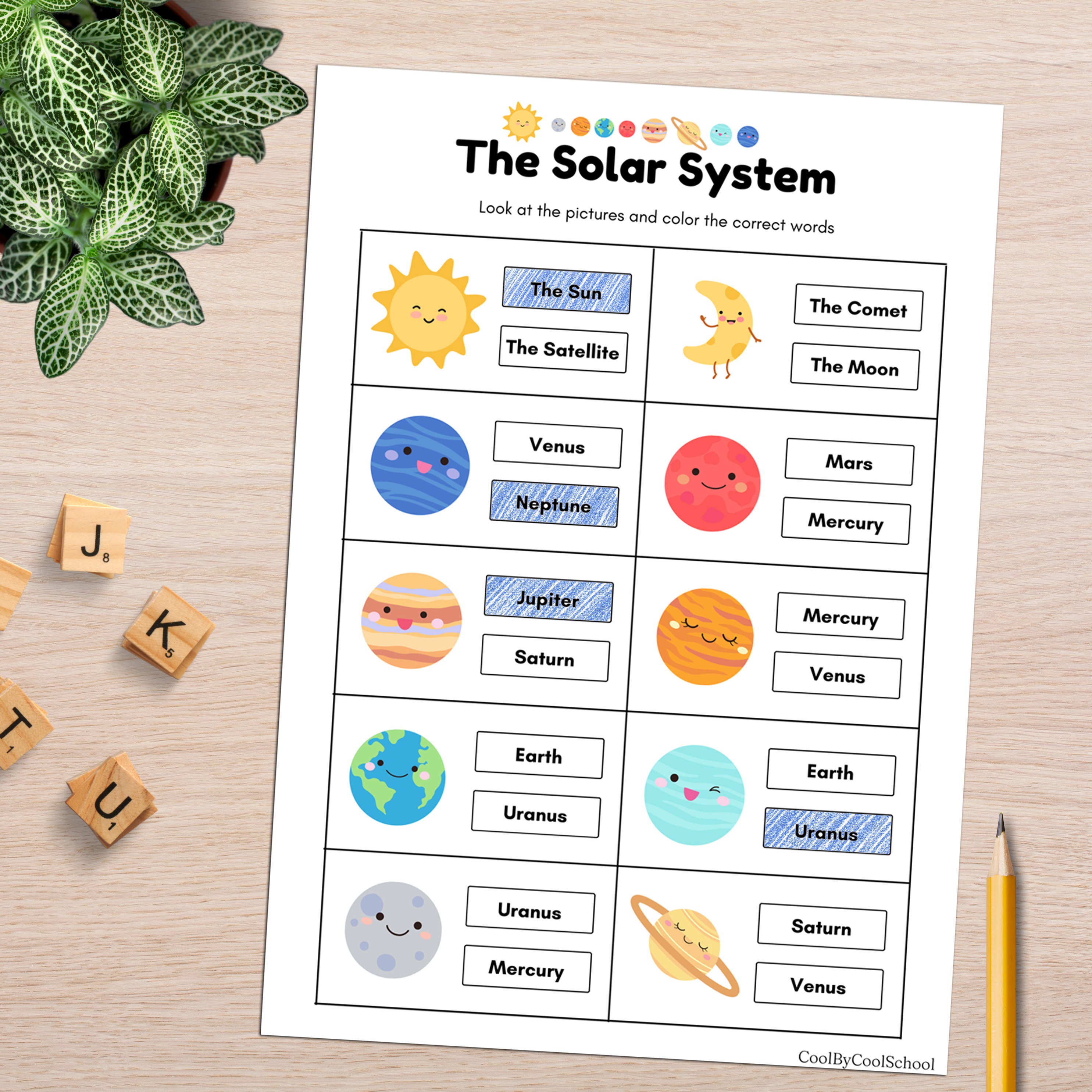 Solar System Educational Kit Printable Worksheets Activity - Etsy