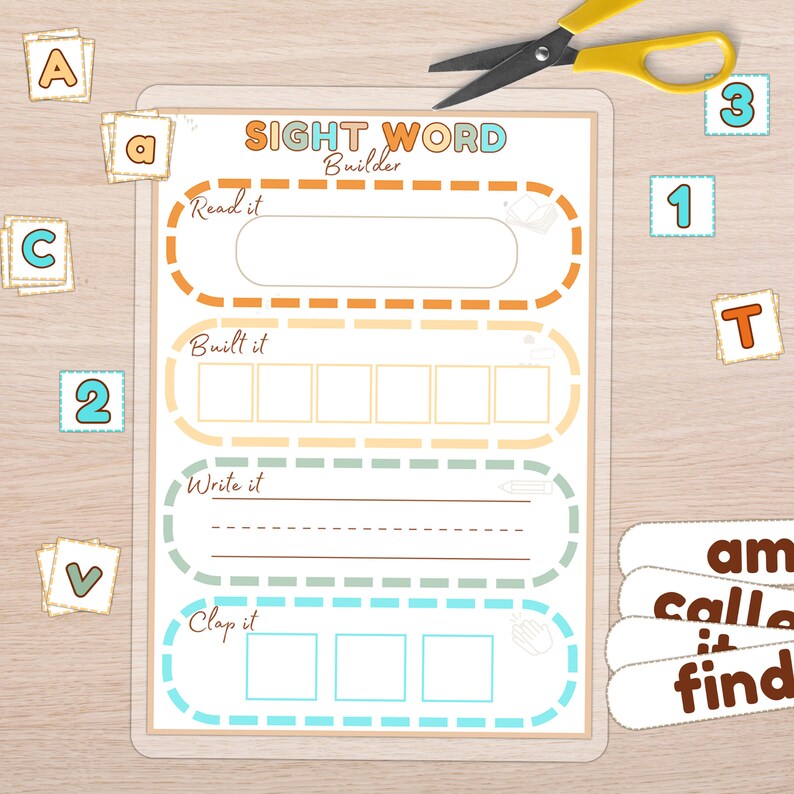 Sight Words Activity Kid Vocabulary First 100 Fry Sight - Etsy