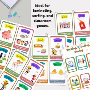 Kids Financial Education Bundle: Flashcards, Activities, Busy Pages ...