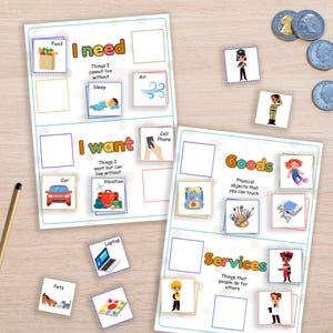 Kids Financial Education Bundle: Flashcards, Activities, Busy Pages ...