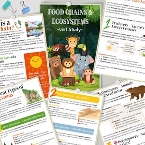 Food Chains and Ecosystems Unit Study, Cut & Paste Sorting Games ...