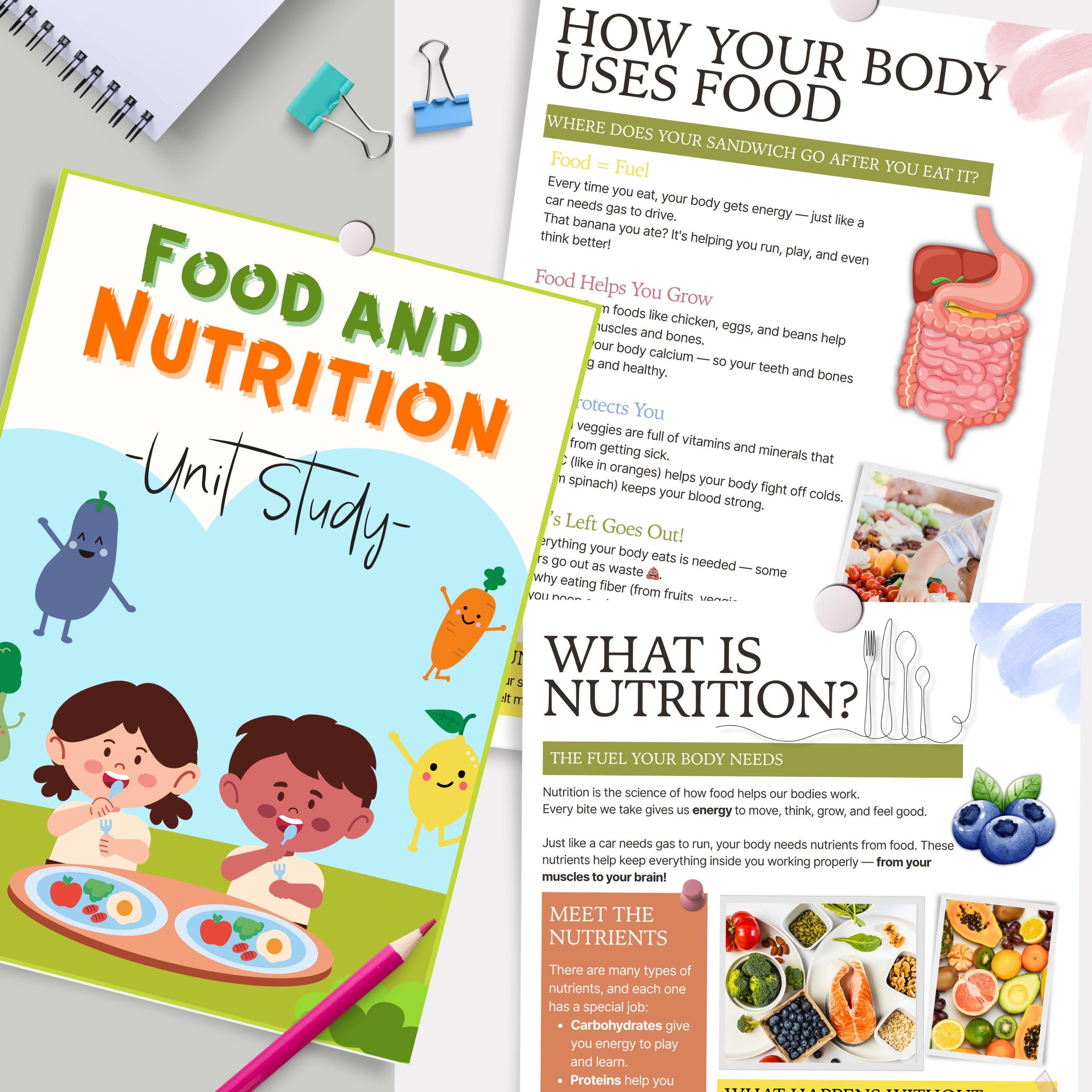 Nutrition Unit Study for Kids | Healthy Eating Printable Science ...