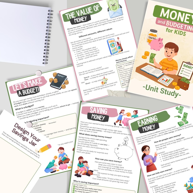Money & Budgeting for Kids | Fun Financial Literacy Unit Study | Teach ...