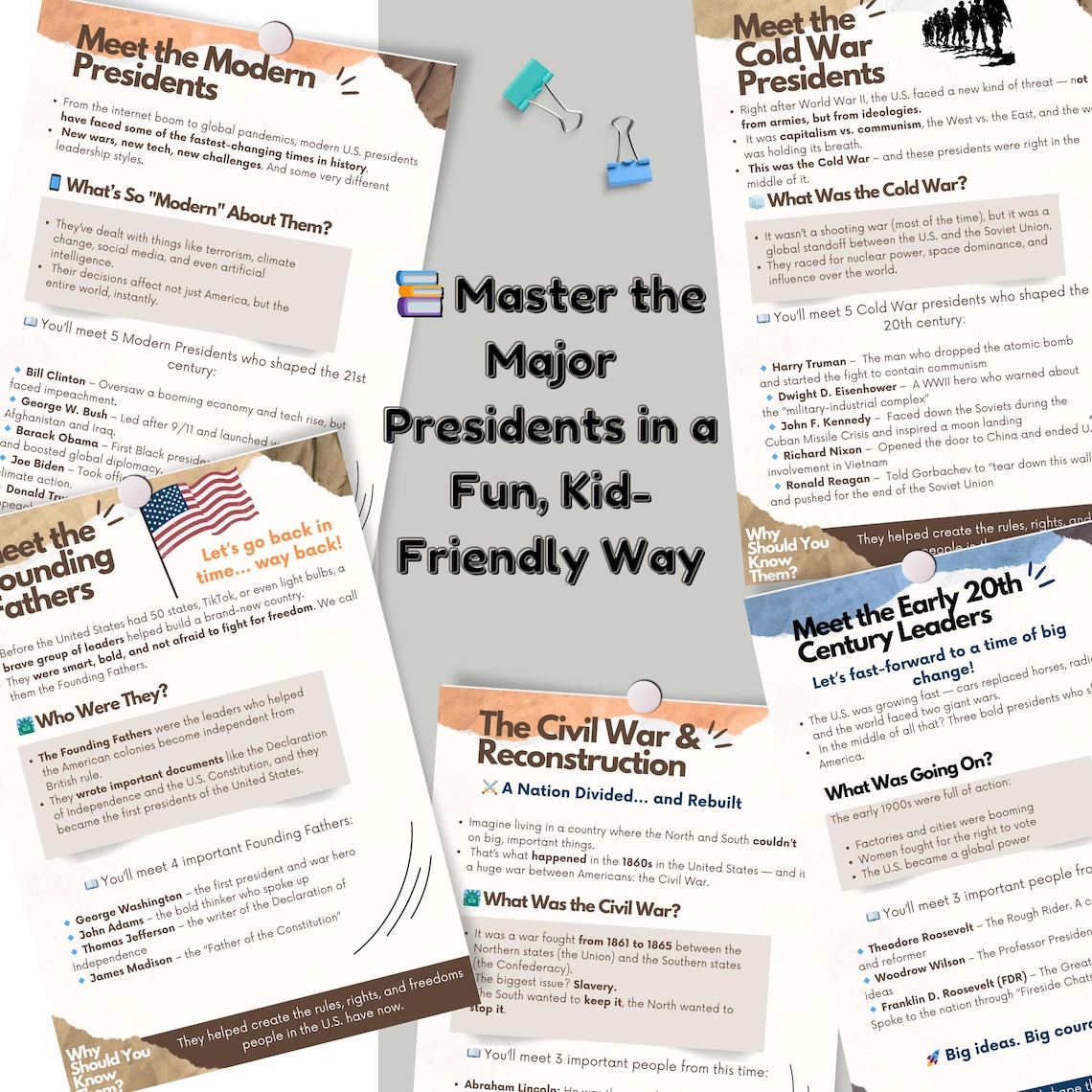 US Presidents Unit Study for Kids | Founding Fathers, Early Leaders and ...