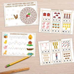 Farm Animals Busy Book, Farm Life Learning Binder, Toddler Animal ...