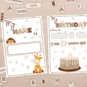 My Birthday Busy Book Page, Learn Age & Birth Date Activity, ABOUT ME ...