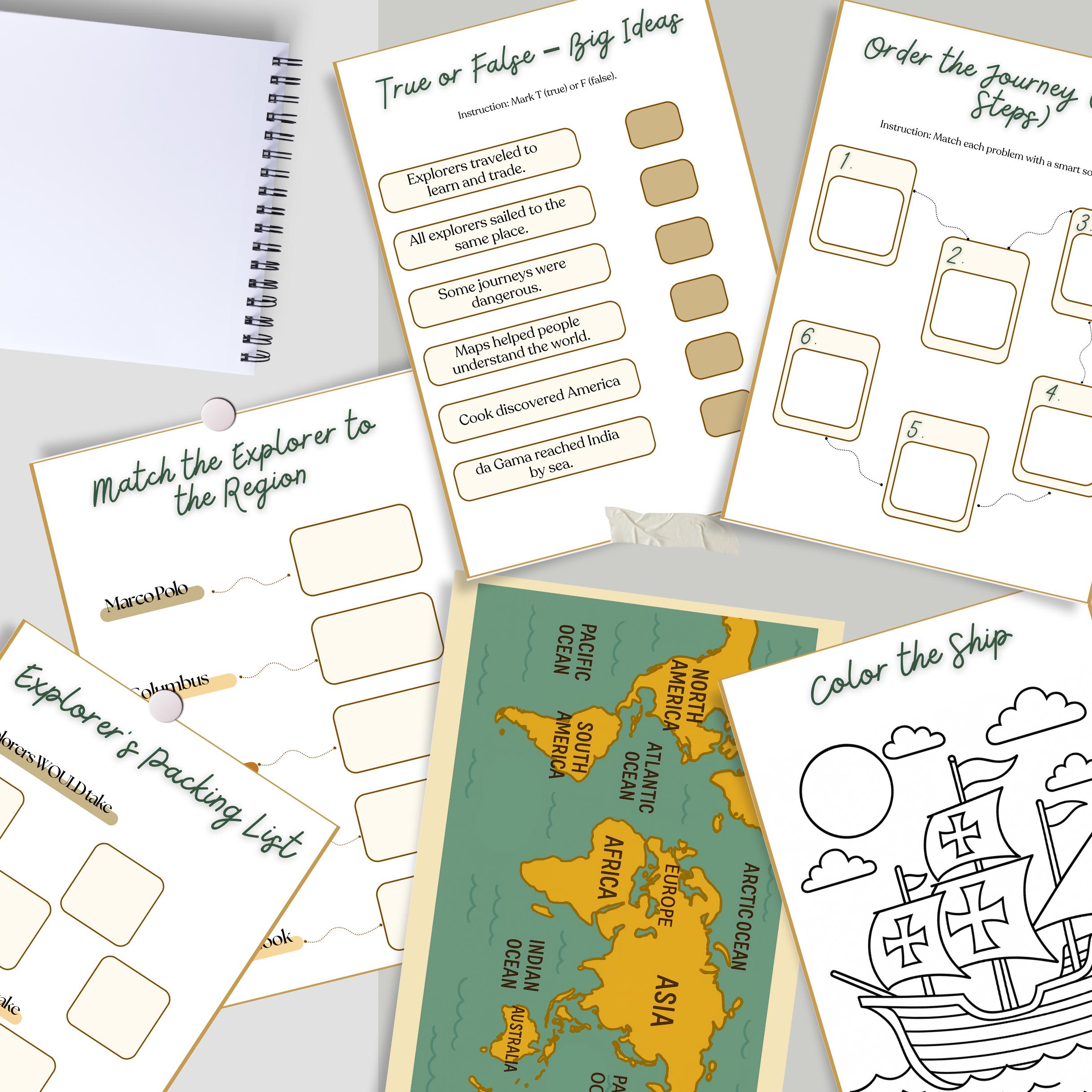 Age of Exploration Unit Study | Discover Famous Explorers | Printable ...