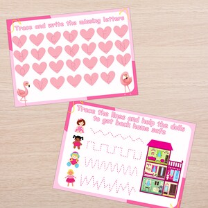 Pink Busy Book for Girls, Pink Girly Barbi Activities, Toddler Pre-k ...