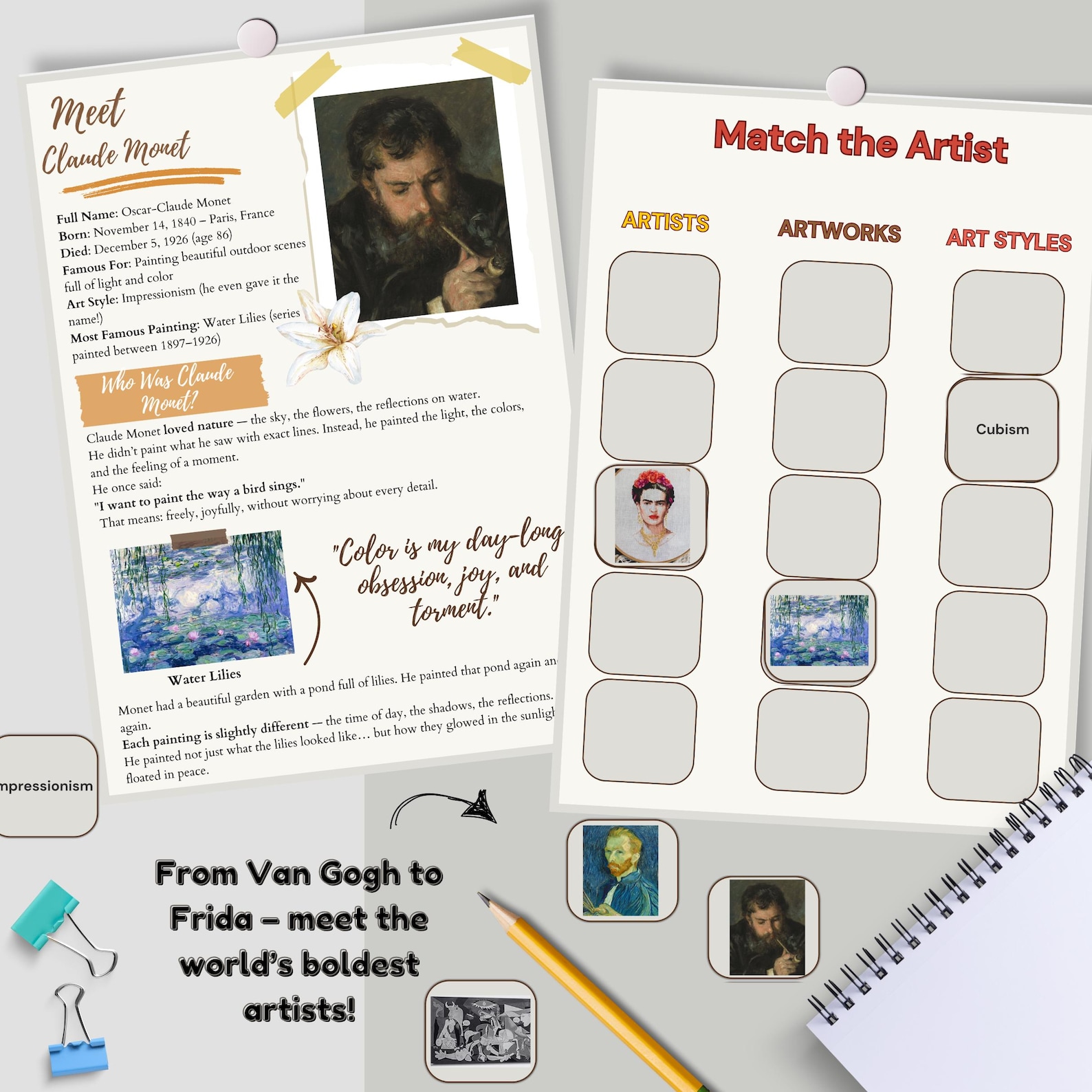 Kids Art History Activity | Introduction to Art Unit Study | Learn ...