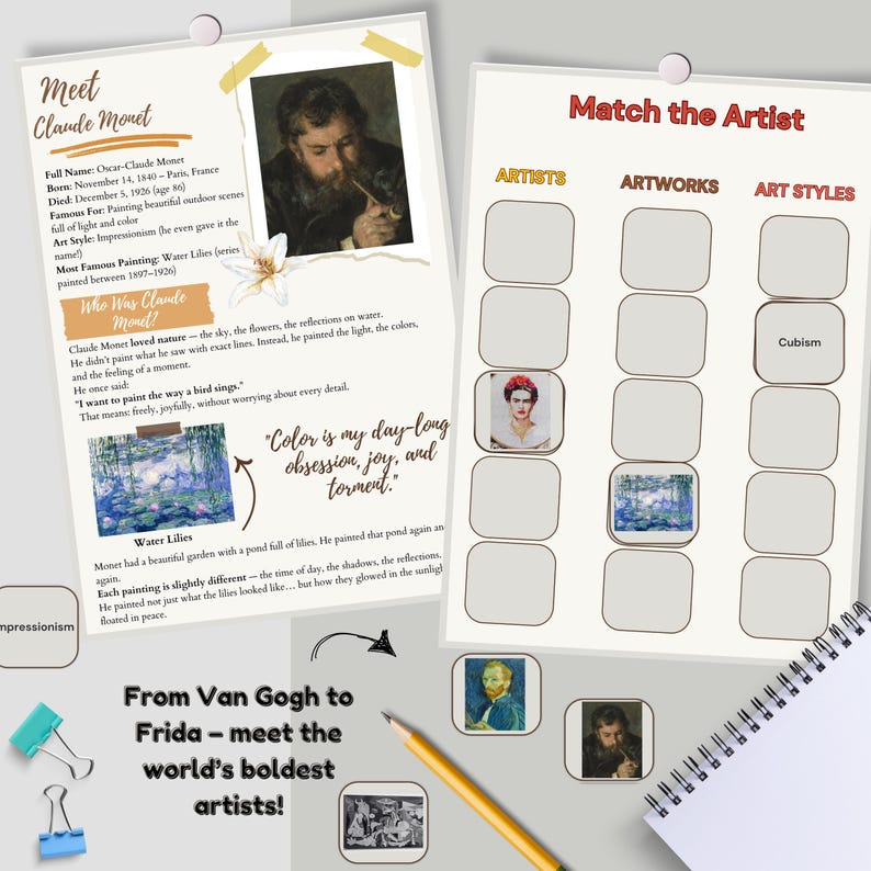 Kids Art History Activity | Introduction to Art Unit Study | Learn ...