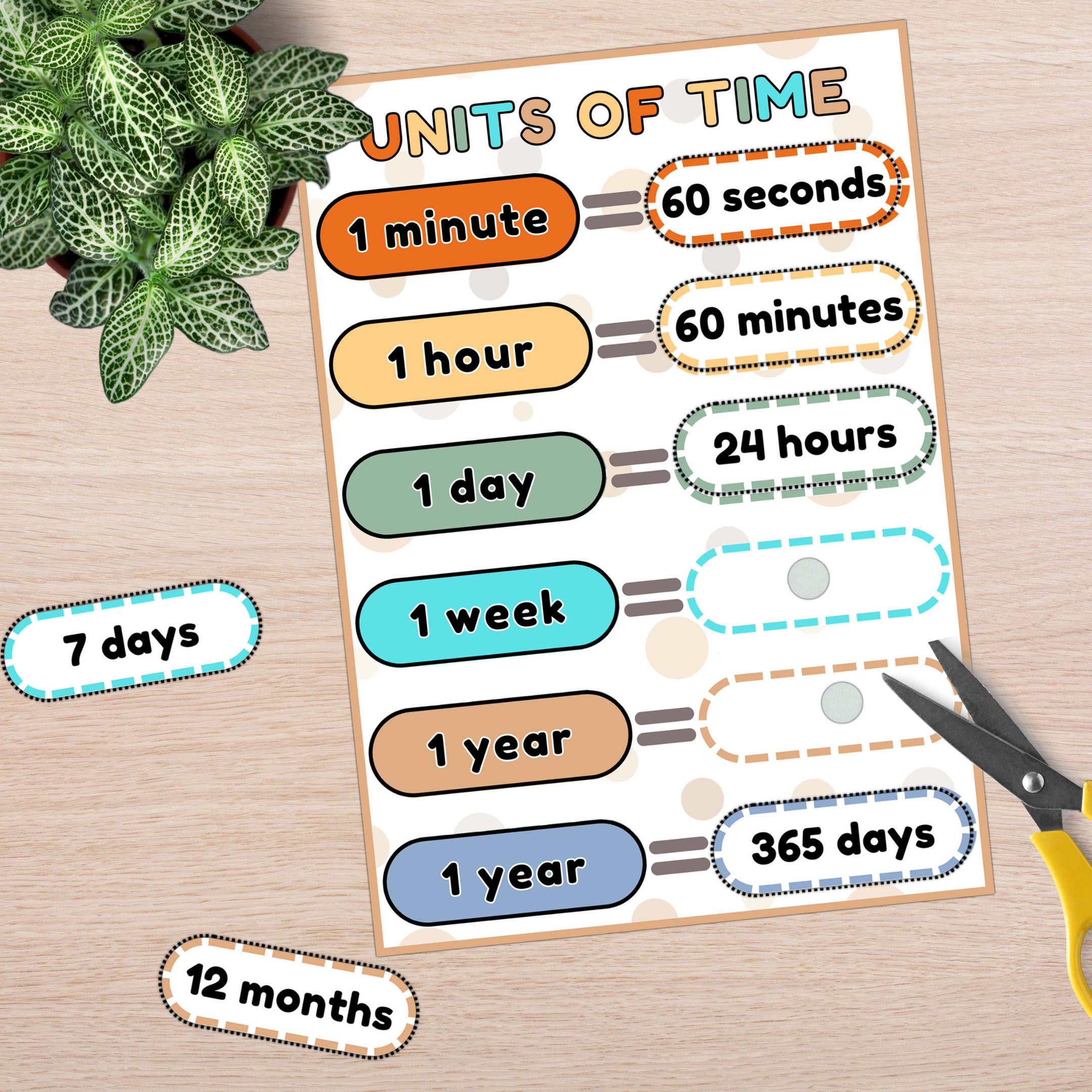 Units of Time Activity Busy Book Page Life Skill Worksheet - Etsy