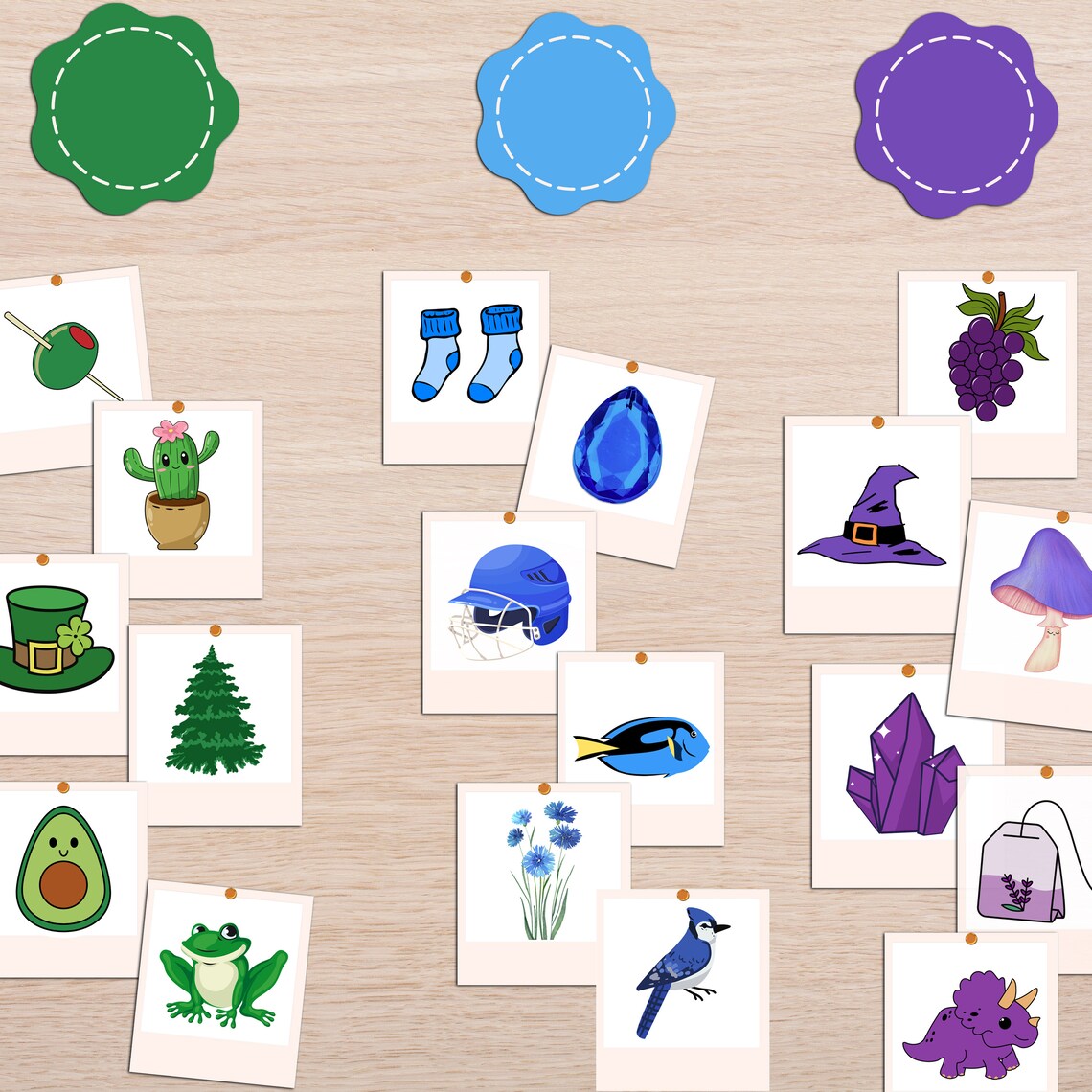 Printable Color Sorting Kid Activity, Cognitive Development Learning ...