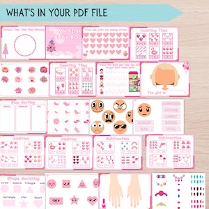 Pink Busy Book for Girls, Pink Girly Barbi Activities, Toddler Pre-k ...