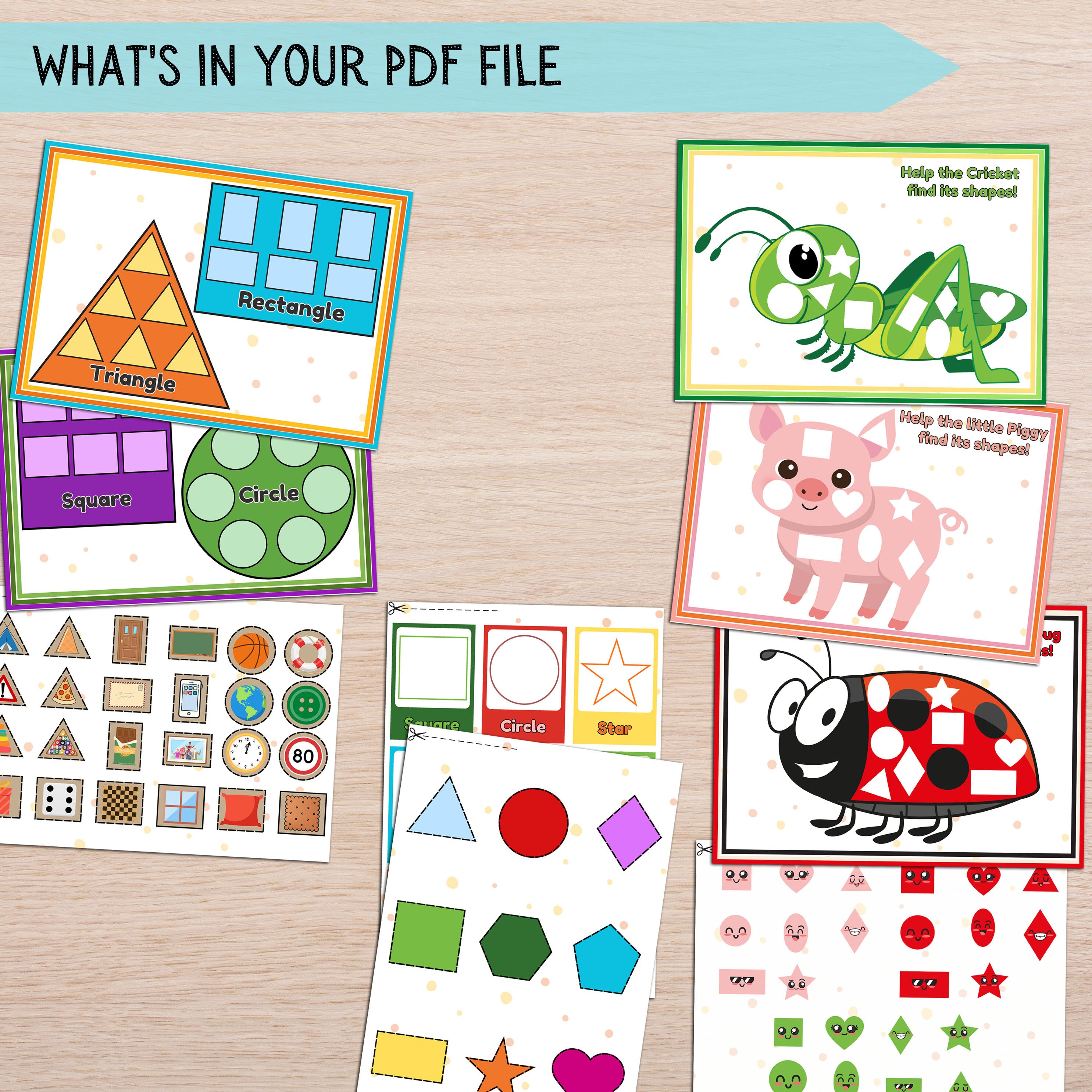 Shape Matching Activity & Flashcards for Kids/ Toddlers - Etsy