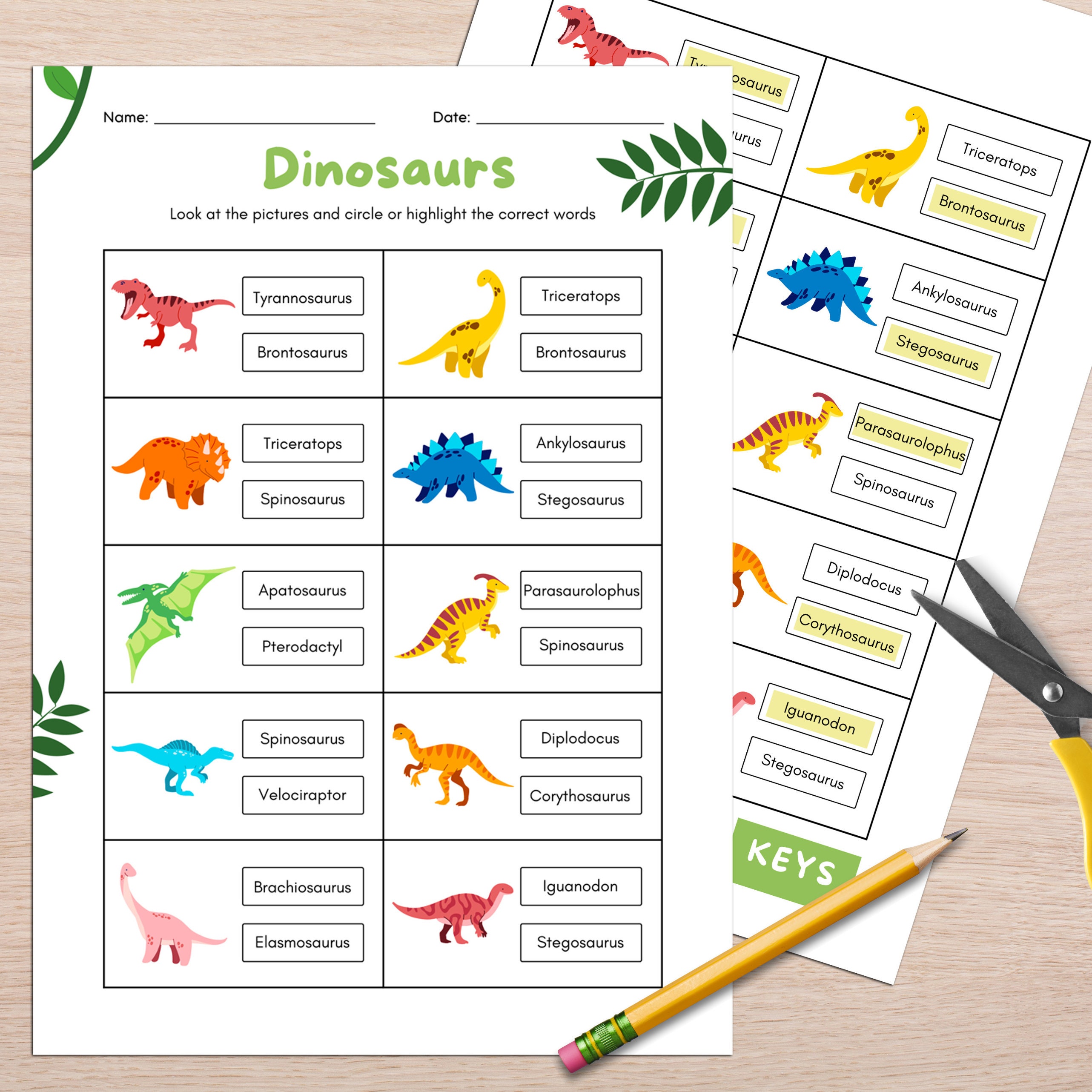Dinosaur Toddler Busy Book, Jurassic Pre-k Worksheets, Develop Fine ...