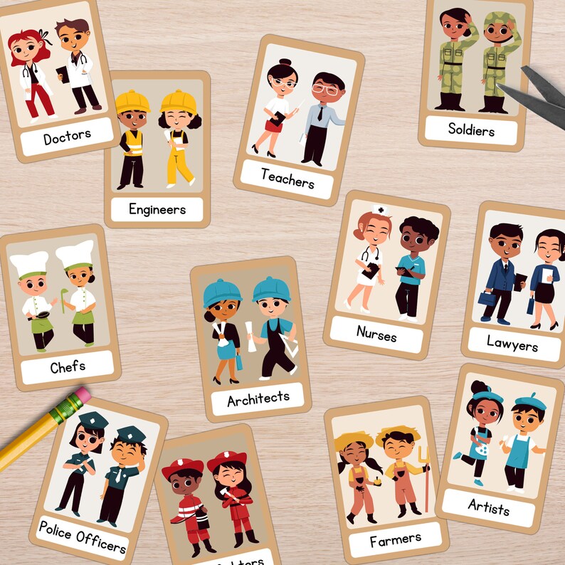 Community Helpers Learning Binder, Dress up and Matching Game ...