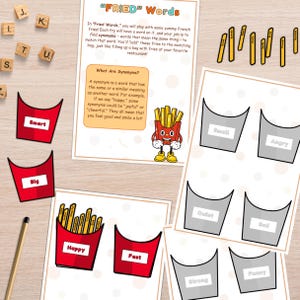 Synonyms Activity, Printable Lesson , Learning English, Word Study ...