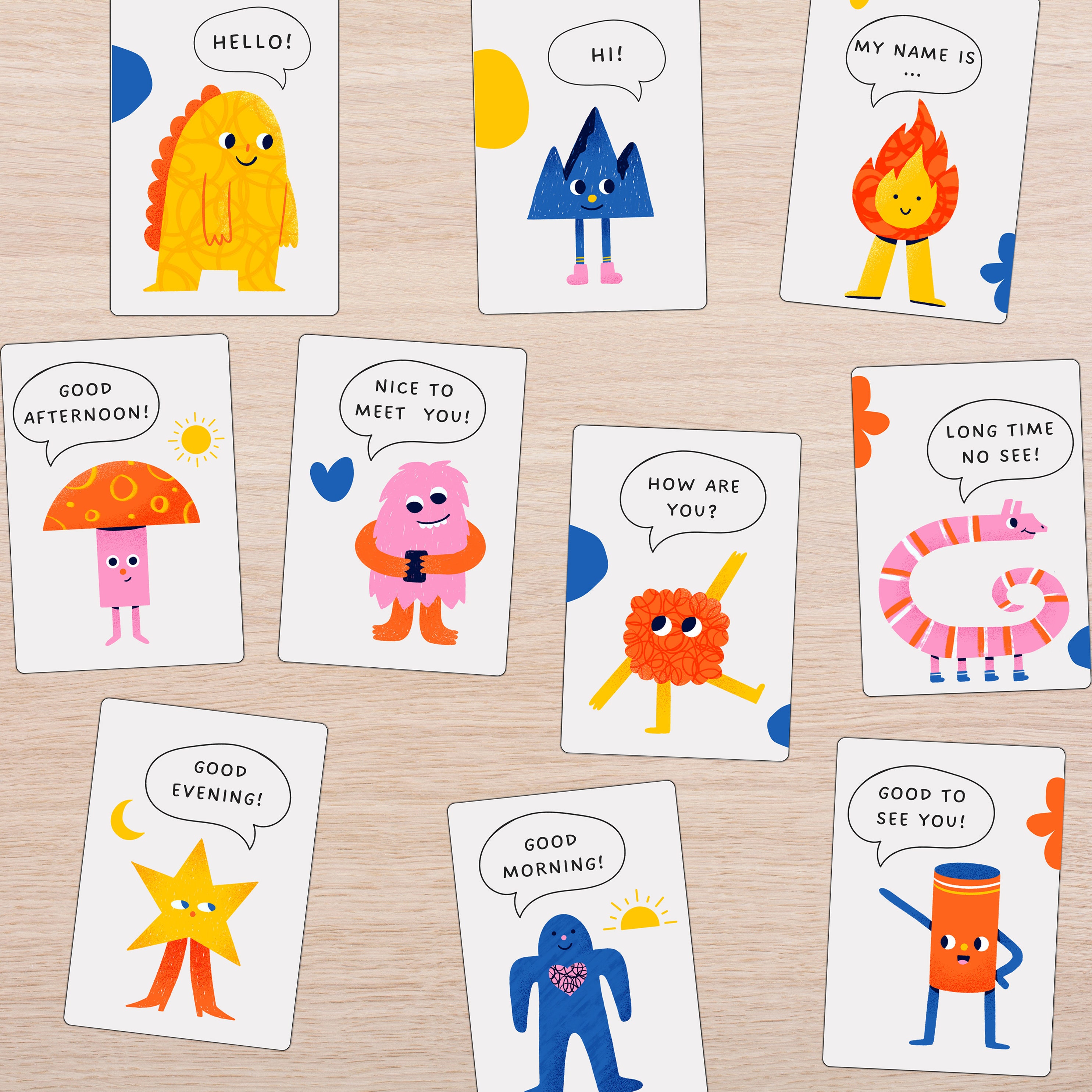 Greetings & Introductions Flashcards: Montessori Communication Skills ...