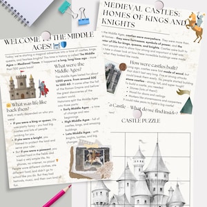 Middle Ages Unit Study for Kids | Printable History Lessons, History ...