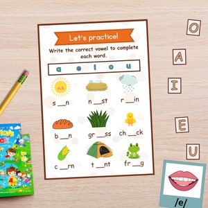 Vowels and Consonants Learning Kit Kids, Phonics Activity, Sound Walls ...